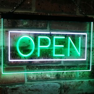 Open Shop Display Rectangle Dual Color LED Neon Sign St6-i2019 - Etsy