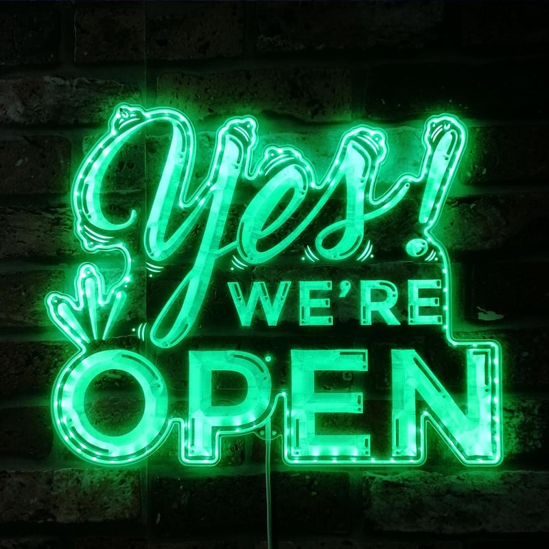 Yes We're Open Sign - Etsy