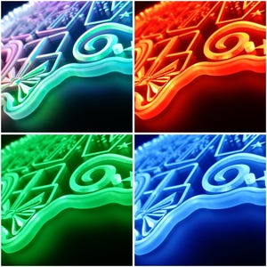 Happy Birthday Decoration RGB Dynamic Glam LED Sign - Cut-to-edge Shape ...
