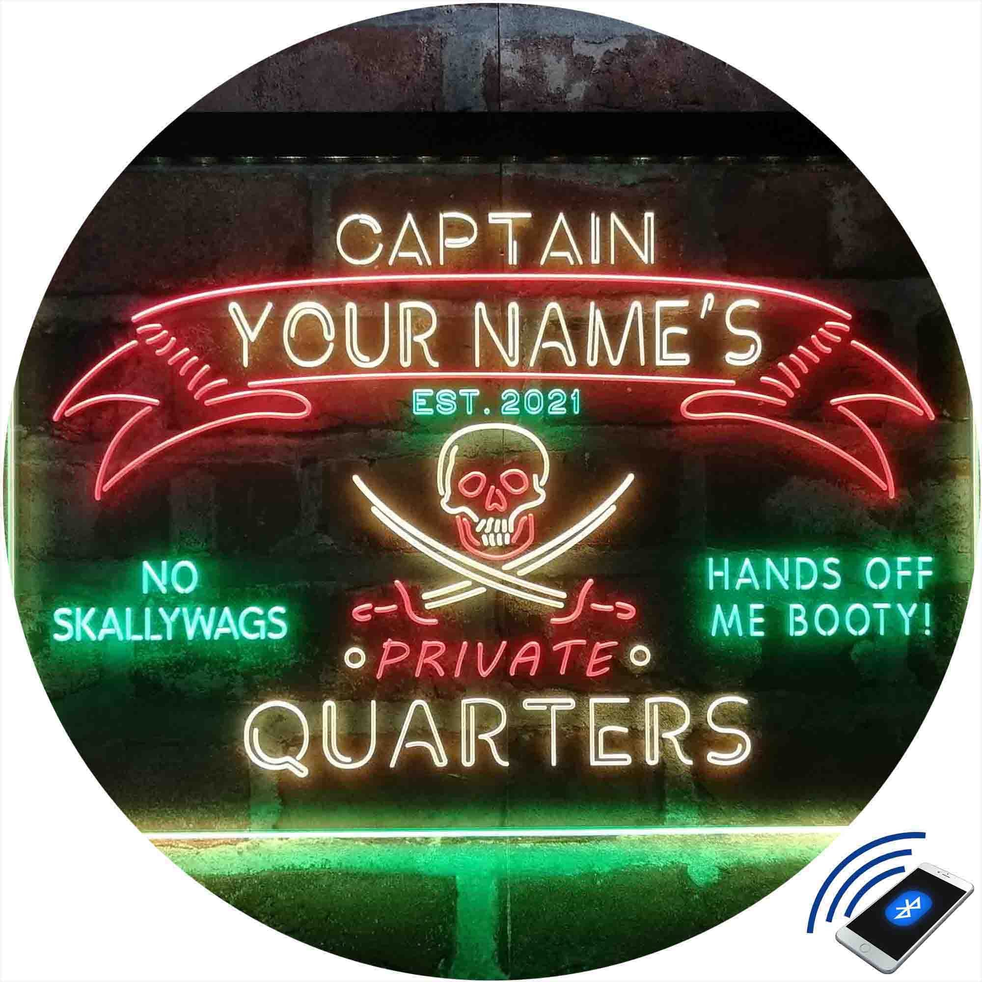 Personalized Private Quarters Home Bar Tri-Color LED Neon | Etsy