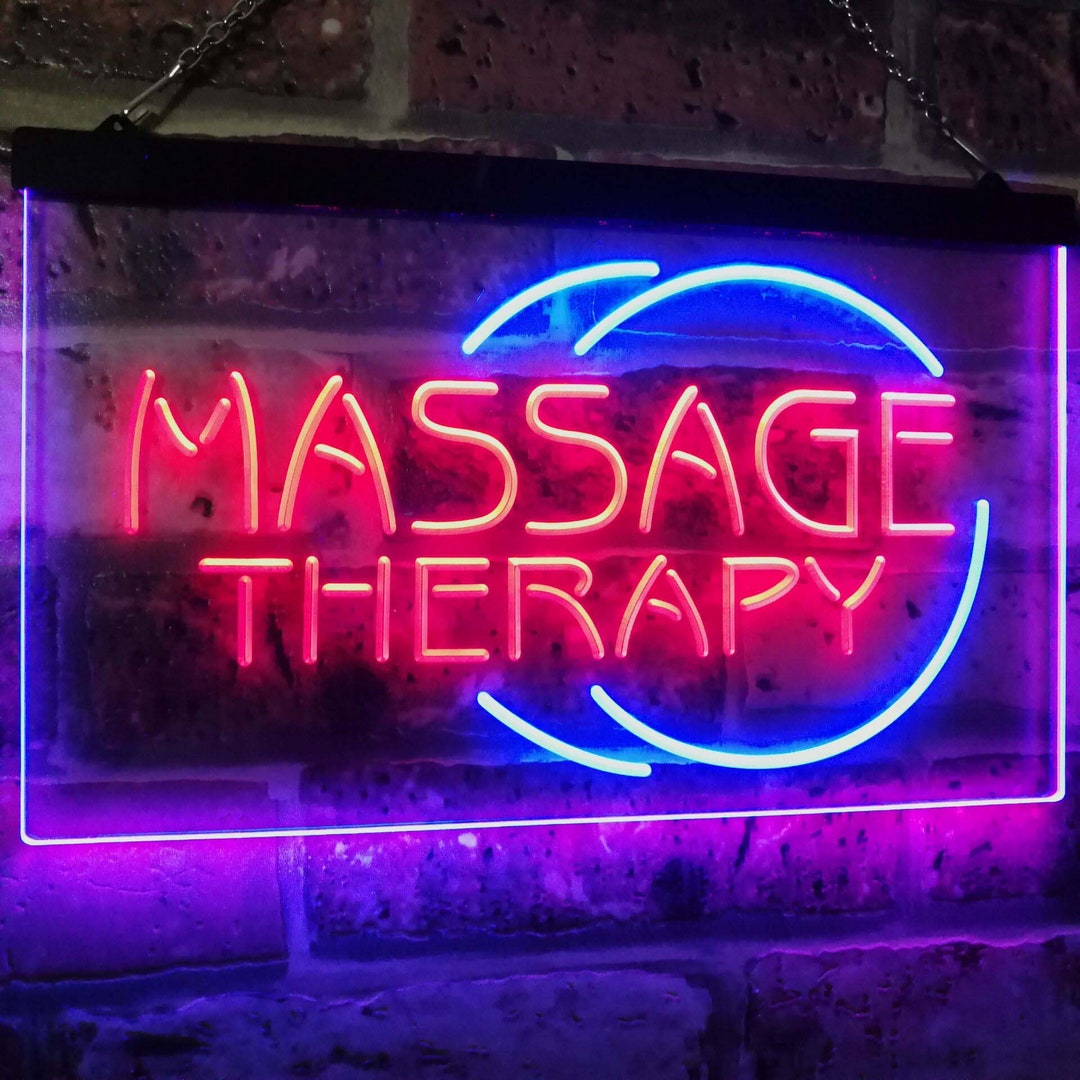 Massage Therapy Business Display Dual Color LED Neon Sign St6-i0315 - Etsy