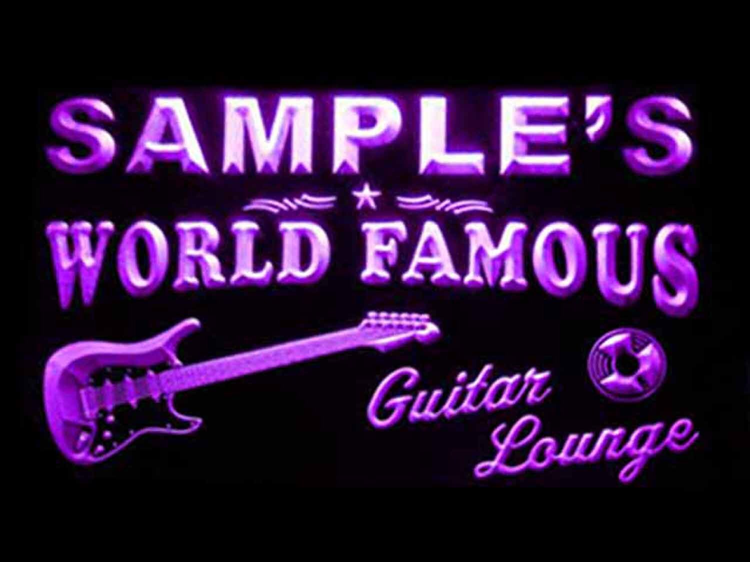 Name Personalized Custom Guitar Band Room Bar Beer Neon Sign St3-pf-tm ...