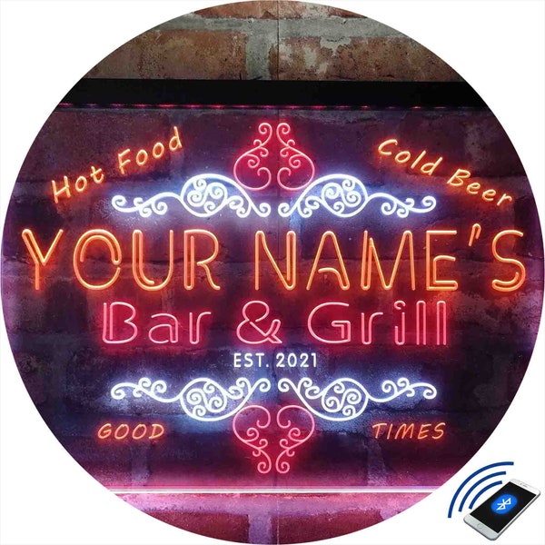 Neon Bar Sign - Etsy