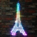 Paris Eiffel Tower France RGB Dynamic Glam LED Sign Cut-to-edge Smart ...