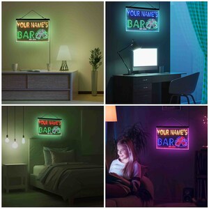 Personalized Beer Mug Decoration Home Bar Tri-color LED Neon Light Sign ...