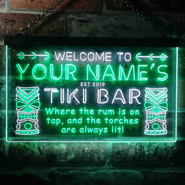 Neon Tiki Bar Sign - Etsy