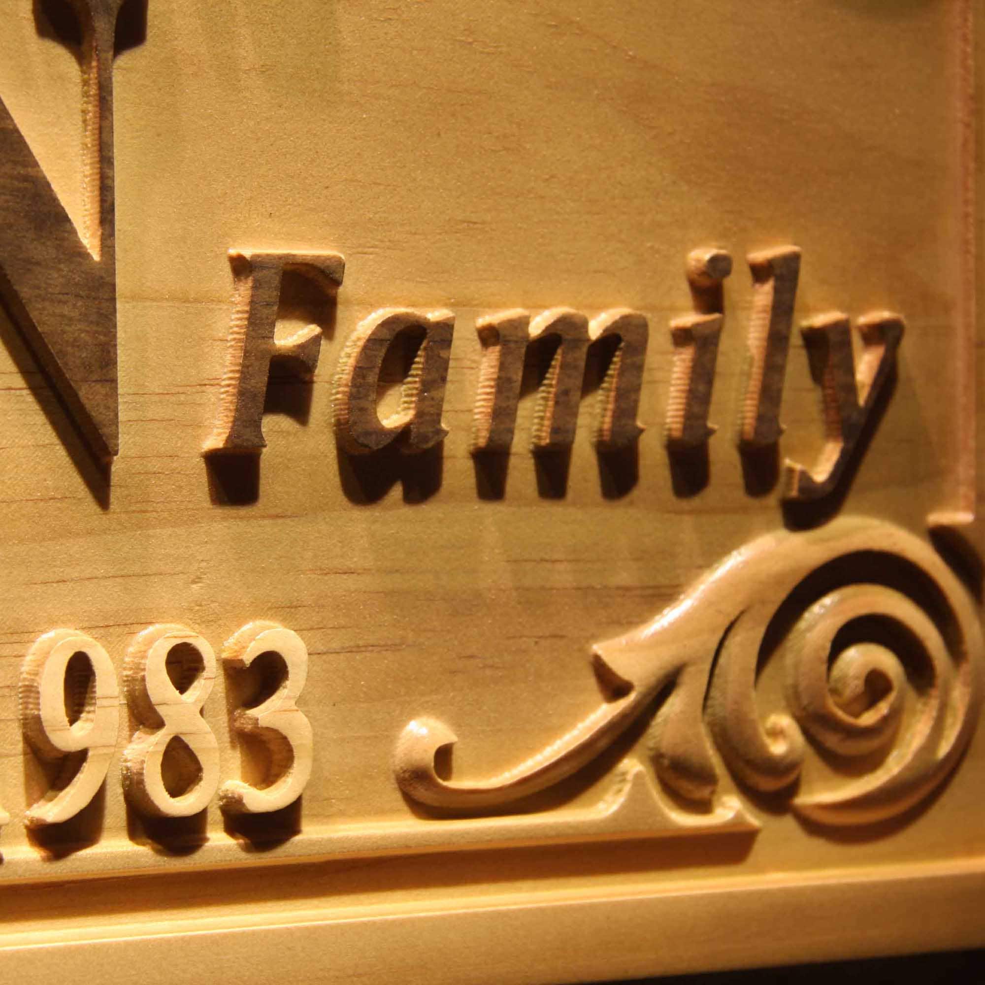 Wpa0339 Family Members Name Last Name Personalized Housewarming Newborn ...