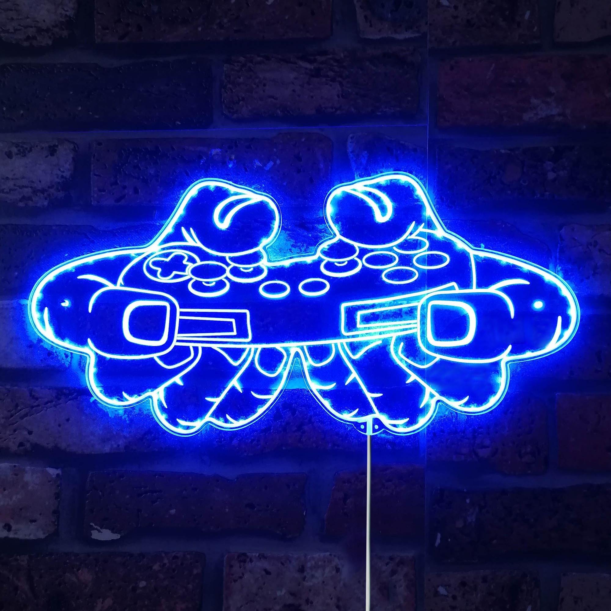 Game Room Console Control Hand RGB Dynamic Glam LED Sign - Cut-to-edge ...