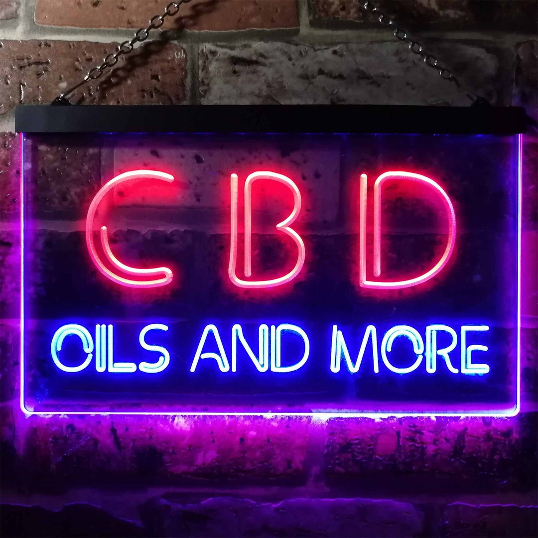CBD Open Wall Decor Dual Color LED Neon Sign St6-i1091 - Etsy