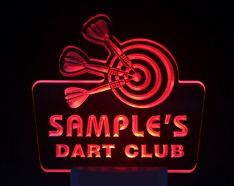 Dart Club Sign - Etsy