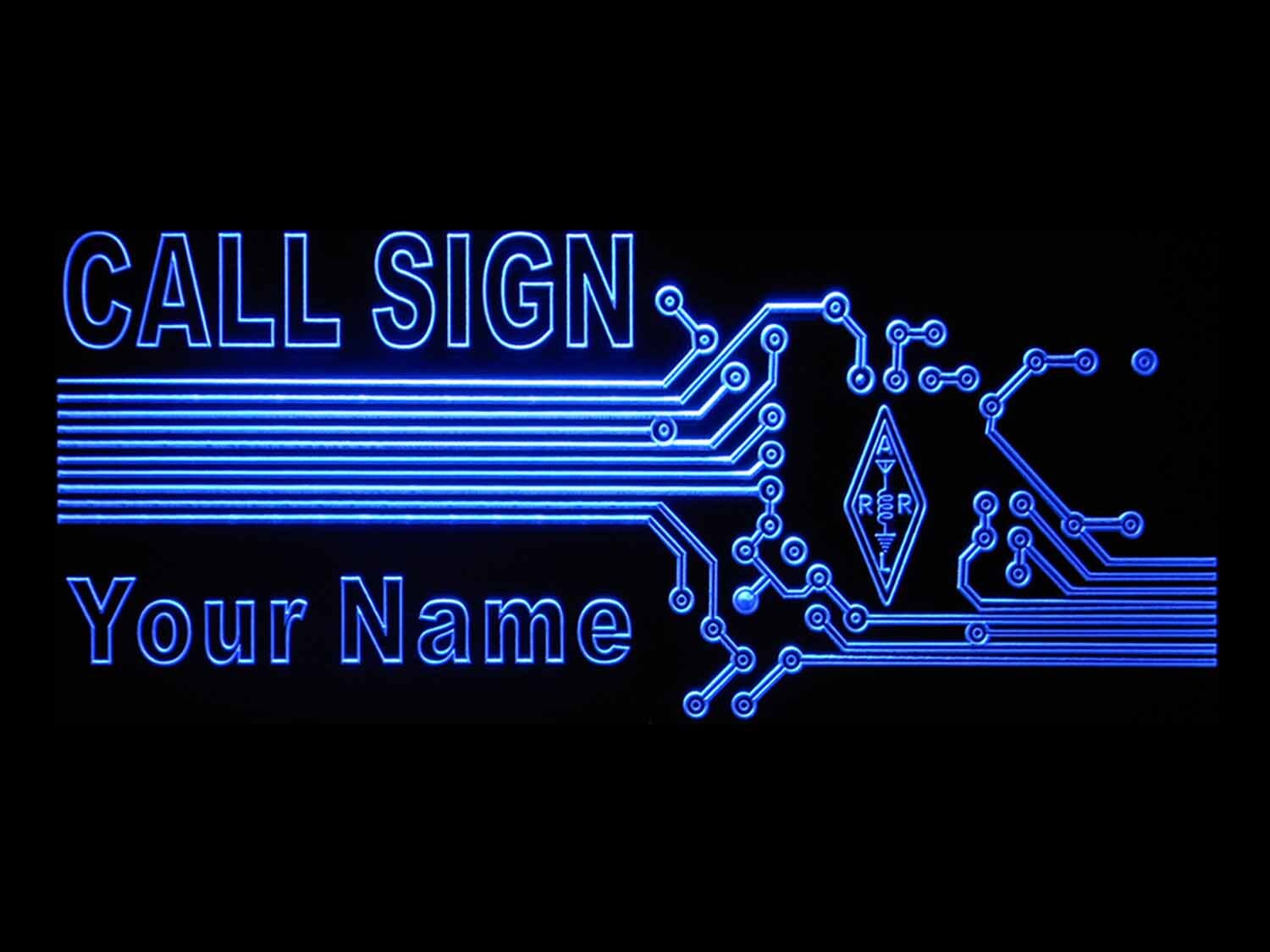 Your Name Call Sign Radio Led Neon Sign St3-wd-tm - Etsy