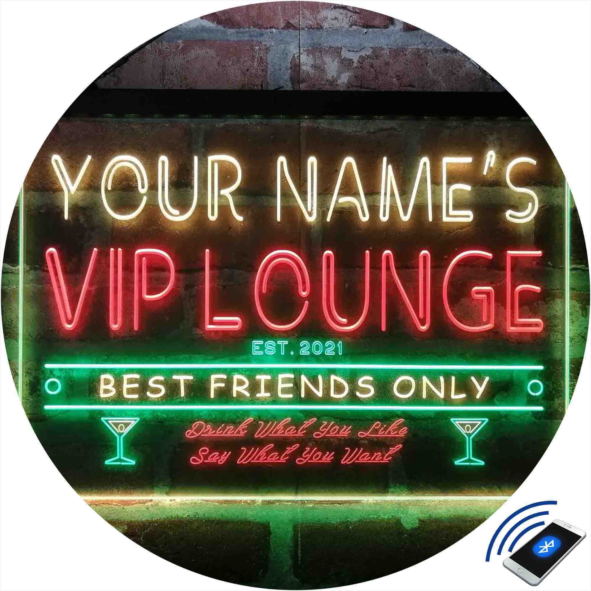 Personalized VIP Lounge Bar Club Pub Home Bar Tri-color LED | Etsy