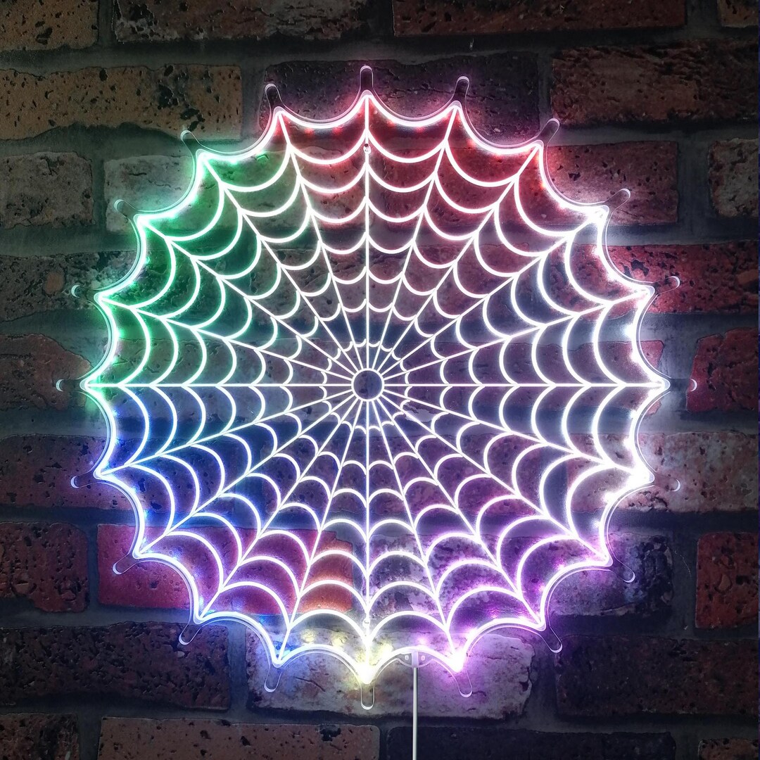 Spider Web Hero Kid Boy Game Room RGB Dynamic Glam LED Sign - Cut-to ...