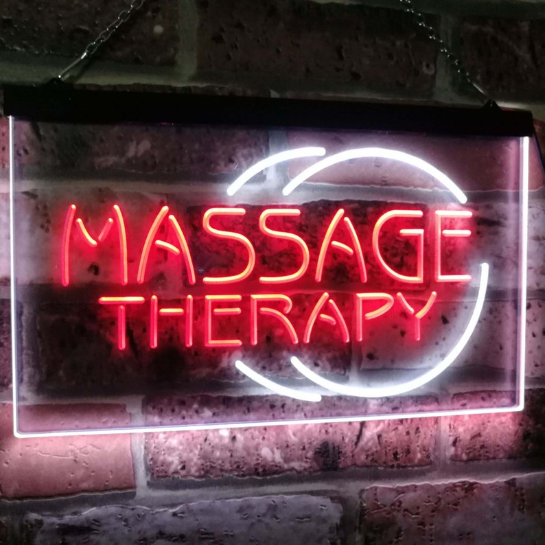 Massage Therapy Business Display Dual Color LED Neon Sign | Etsy