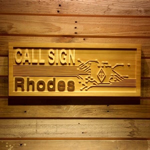 Wpa0150 Name Personalized Your Call Sign Wood Engraved Wooden Sign - Etsy