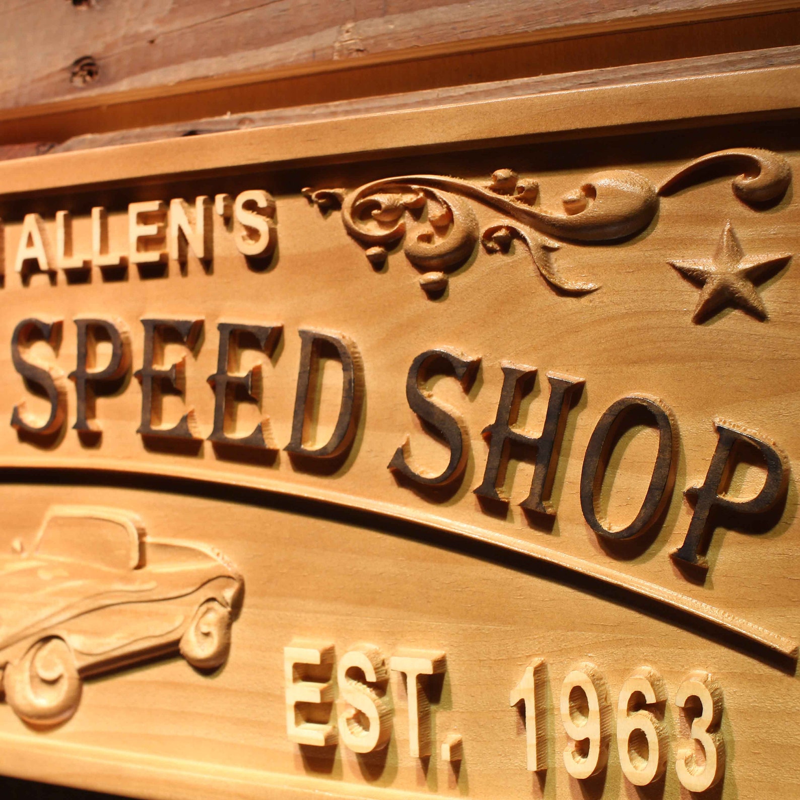Wpa0421 GARAGE & SPEED SHOP Name Personalized With Est. Year - Etsy