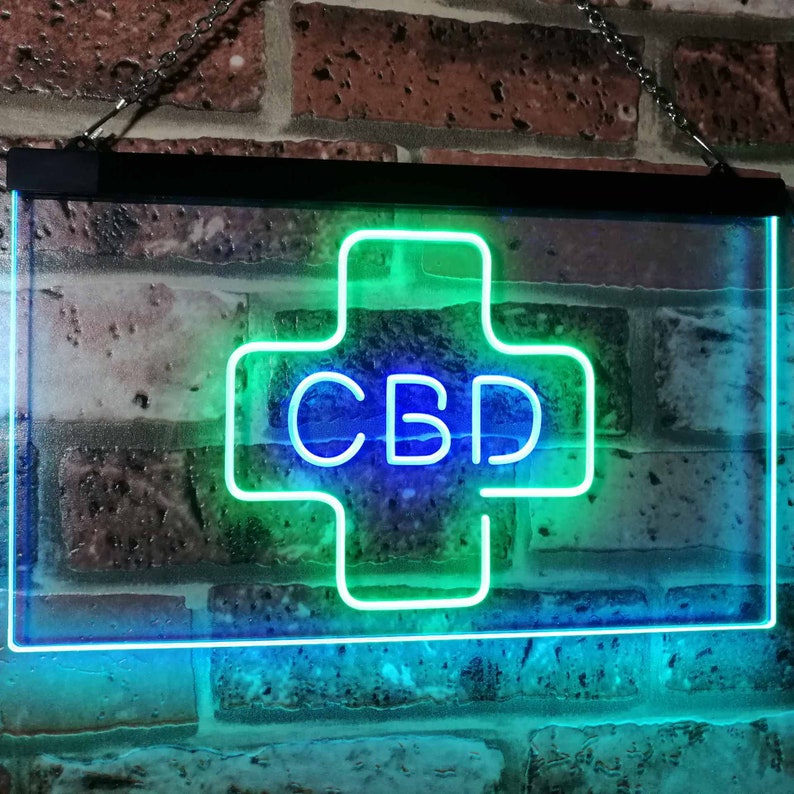 CBD Cross Dual Color LED Neon Sign St6-i3083 | Etsy