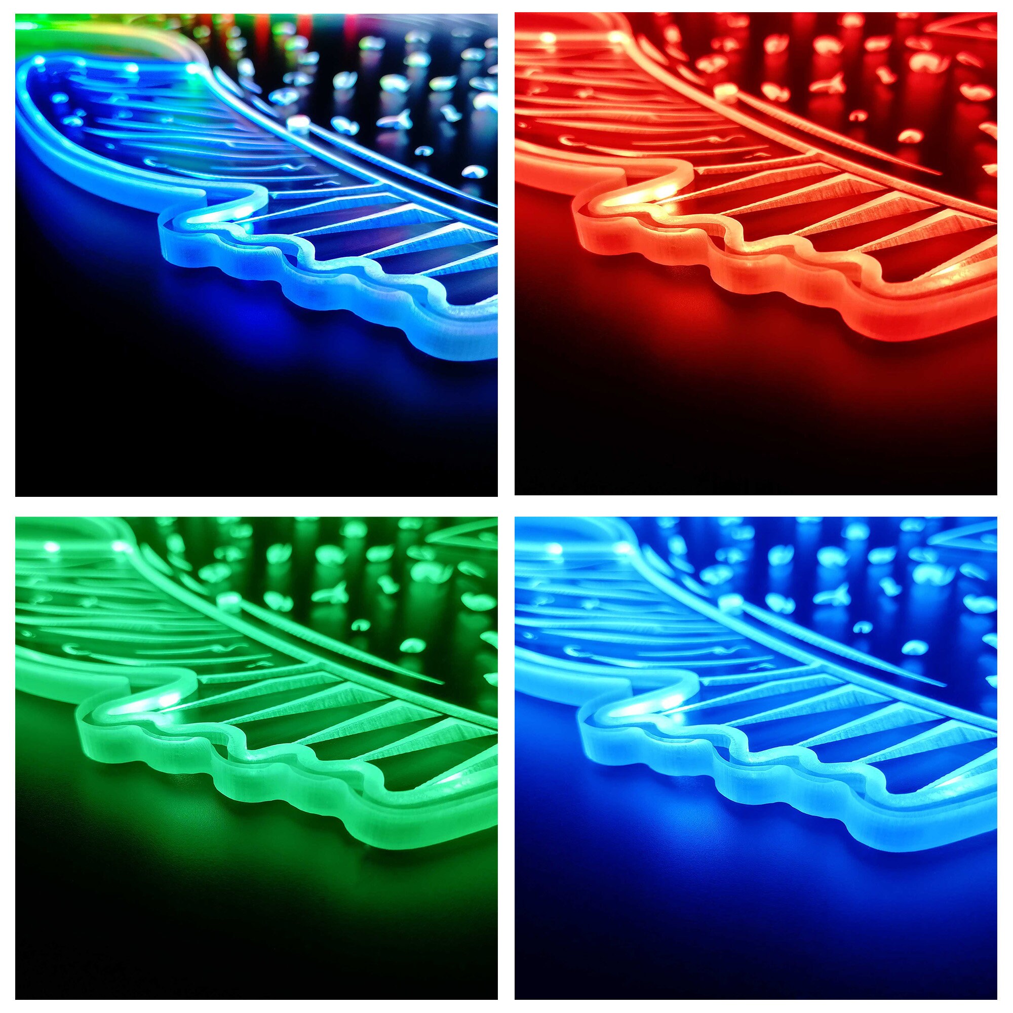 Crappie Fish Fly Fishing RGB Dynamic Glam LED Sign - Cut-to-edge Shape ...