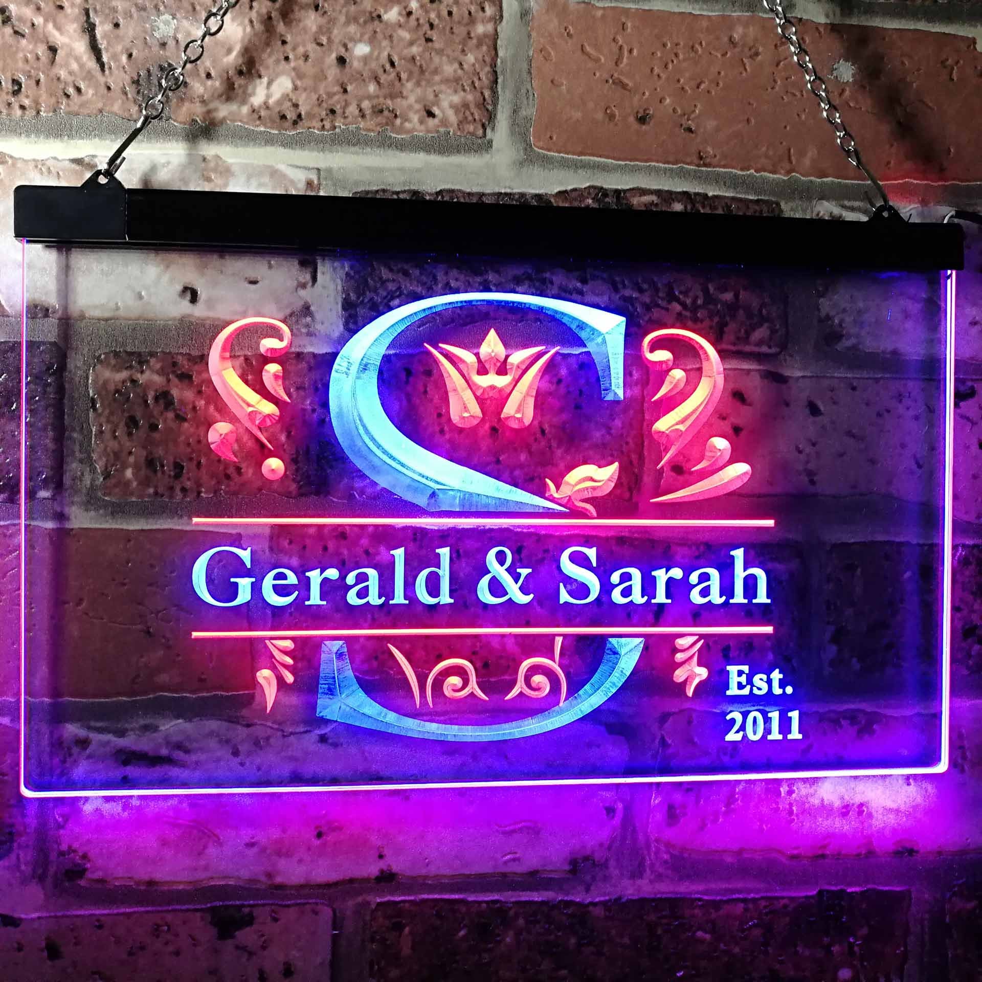 Personalized Wedding Gift Family Name First Names Established | Etsy