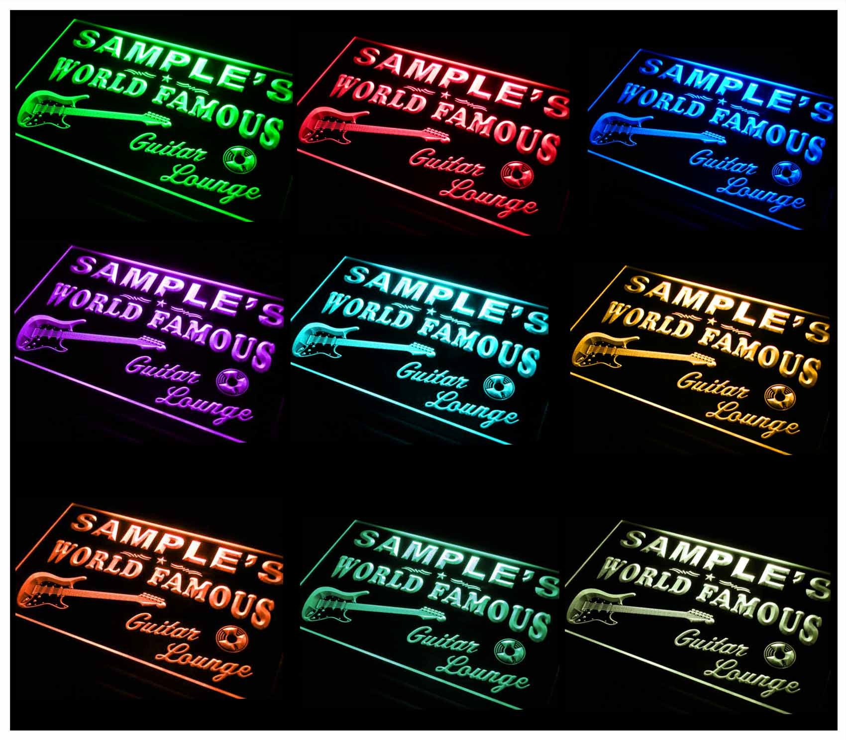 Name Personalized Custom Guitar Band Room Bar Beer Neon Sign | Etsy