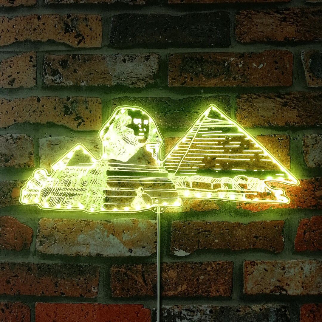 Egypt Pyramids of Giza RGB Dynamic Glam LED Sign - Cut-to-edge Shape ...