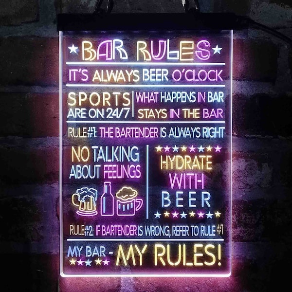 Bar Rules Sign - Etsy