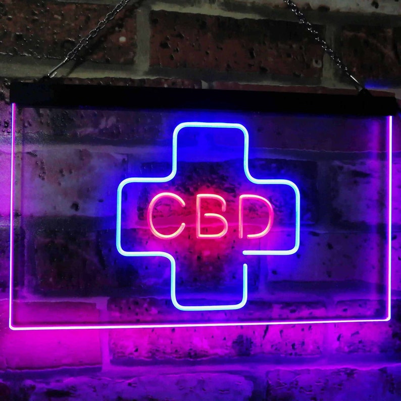 CBD Cross Dual Color LED Neon Sign St6-i3083 - Etsy