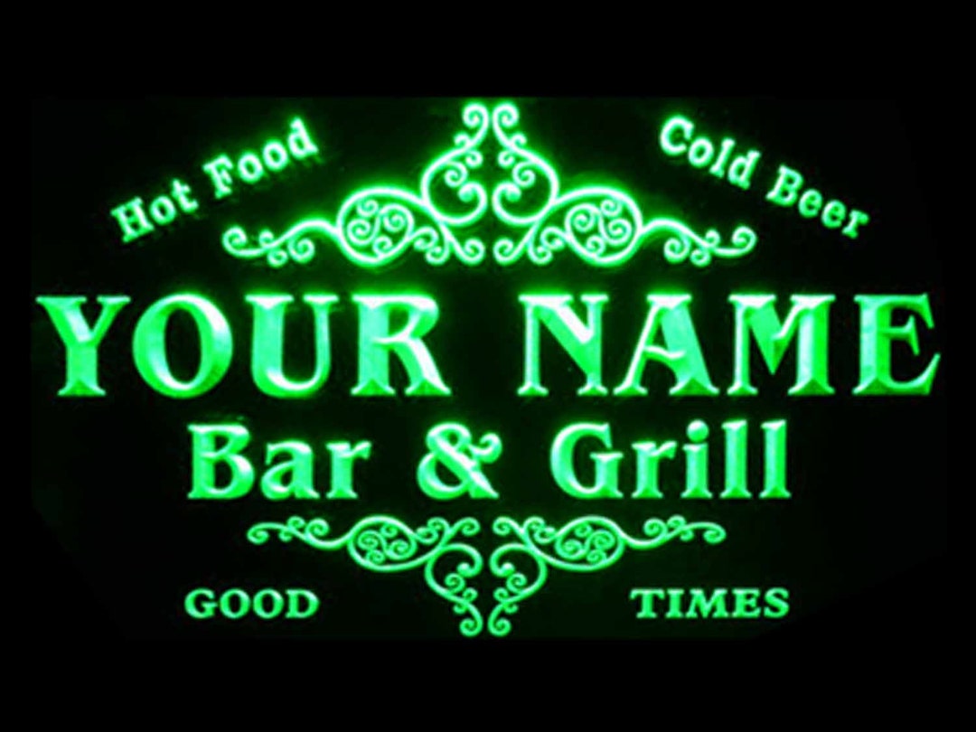 Name Personalized Custom Family Bar & Grill Beer Home Gift Neon Sign ...