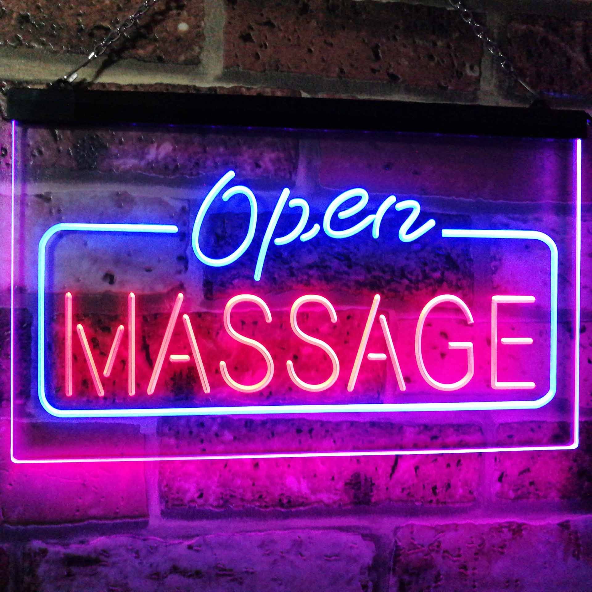 Massage Therapy Open Walk-in-welcome Display Body Care Dual Color LED ...