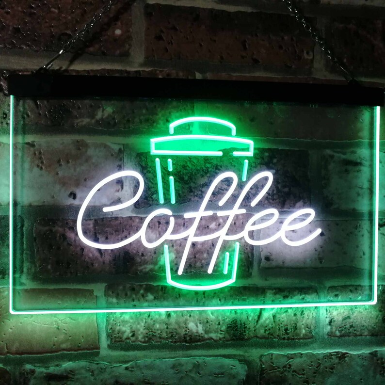 Coffee Cup Home DÃ©cor Shop Display Dual Color LED Neon Sign St6-i2361 ...