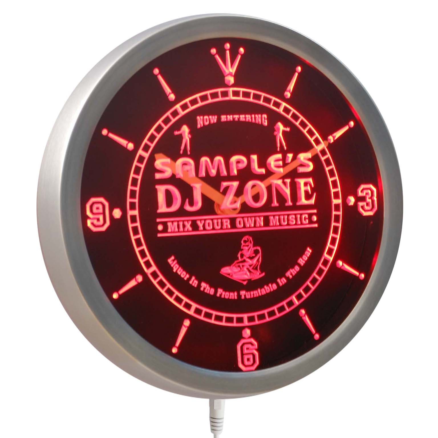 Name Personalized Custom DJ Zone Music Turntable Neon Sign LED Wall ...