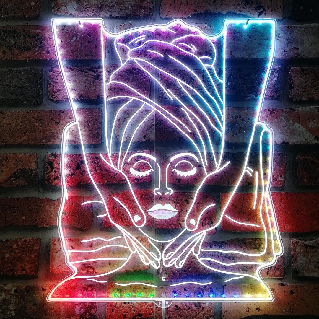 Facial Waxing Massage Beauty Salon RGB Dynamic Glam LED Sign - Cut-to ...