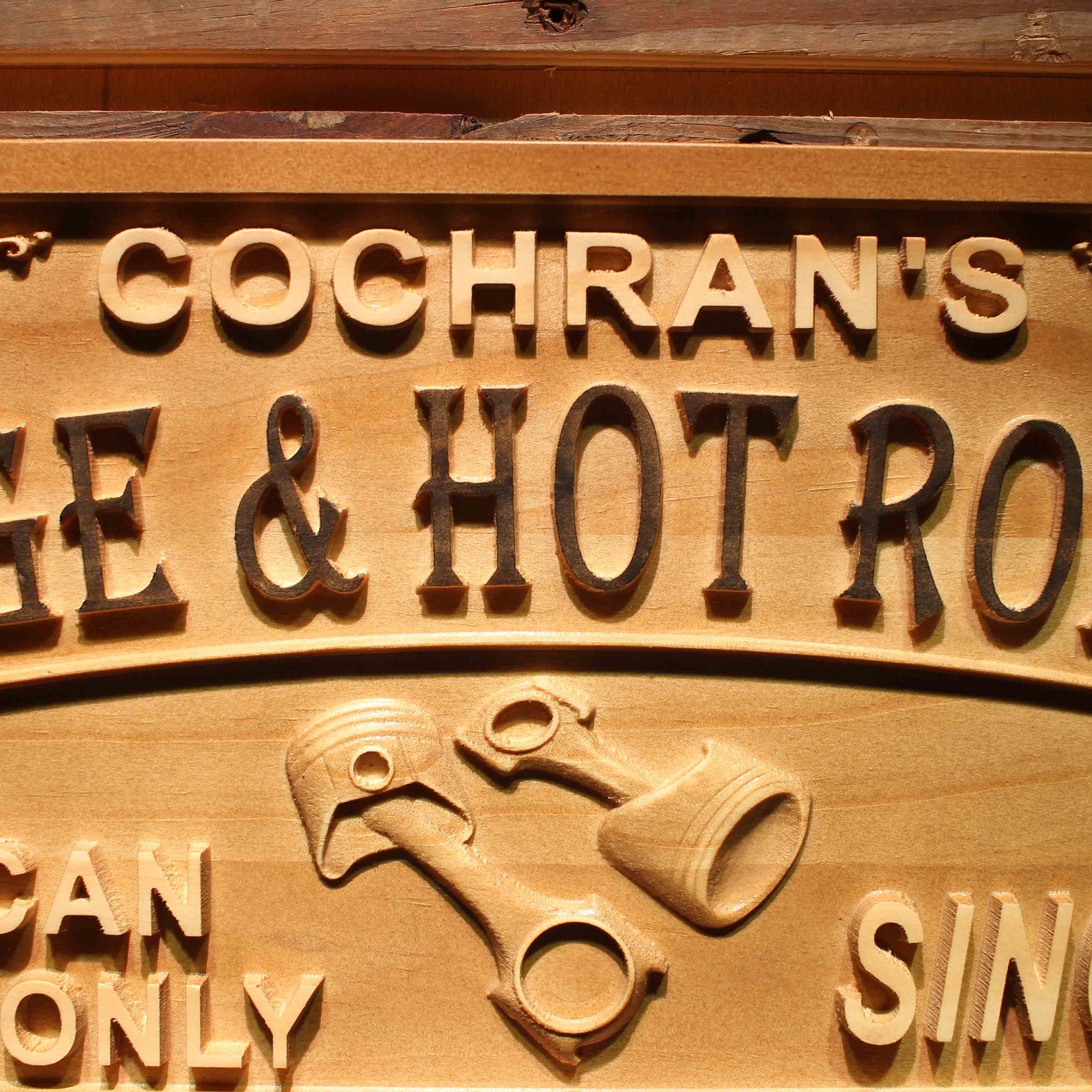 Wpa0408 Garage & HOT ROD SHOP Name Personalized With Est. Year | Etsy