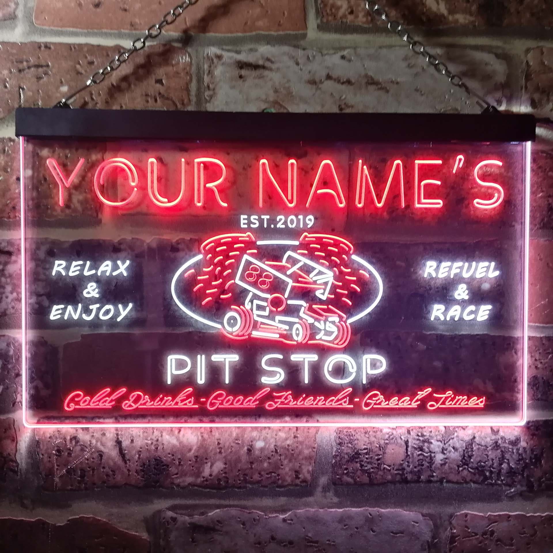 Personalized Your Name Est Year Theme Pit Stop Game Room | Etsy