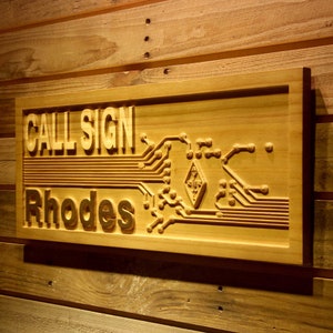 Wpa0150 Name Personalized Your Call Sign Wood Engraved Wooden Sign - Etsy