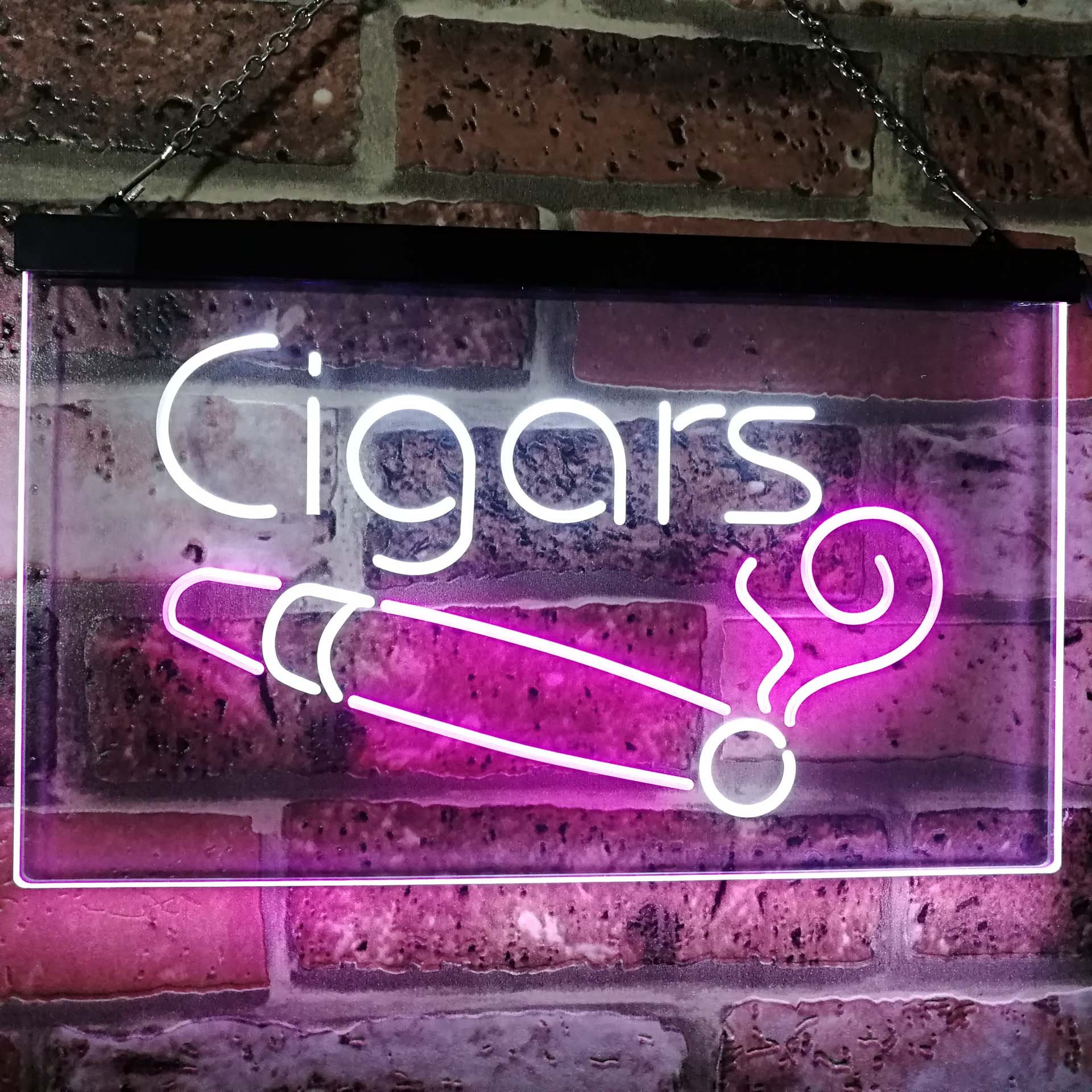 Cigars Lover Room DÃ©cor Dual Color LED Neon Sign St6-i2335 - Etsy