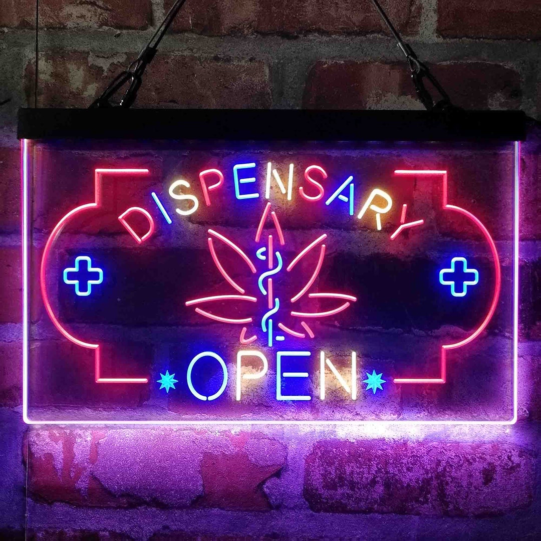 Dispensary Store Open Tri-color Led Neon Sign St9-i3374 - Etsy