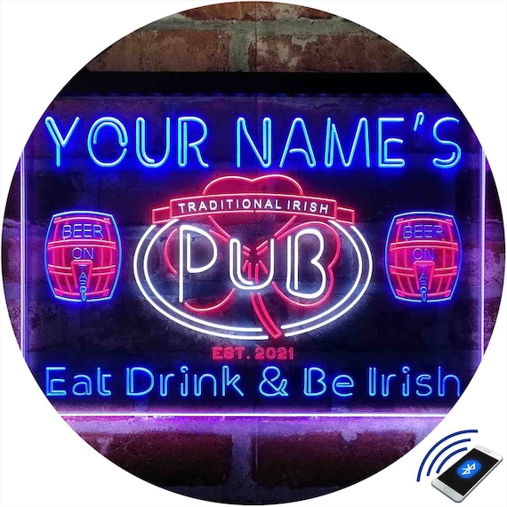 Home Décor Signs Customize Name Date Text Man Cave st9-qv1-tm ...