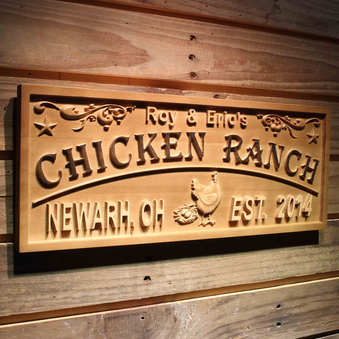 Wpa0464 Name Personalized Chicken Ranch Hen With Eggs Design Est. Year ...