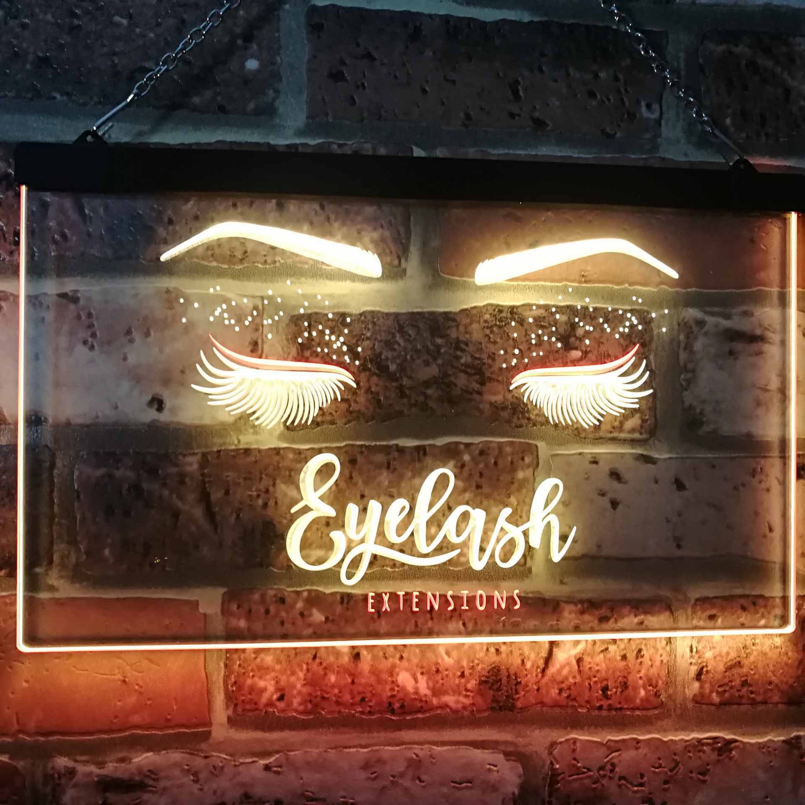 Eyelash Extension Beauty Salon Indoor Decoration Dual Color LED Neon ...