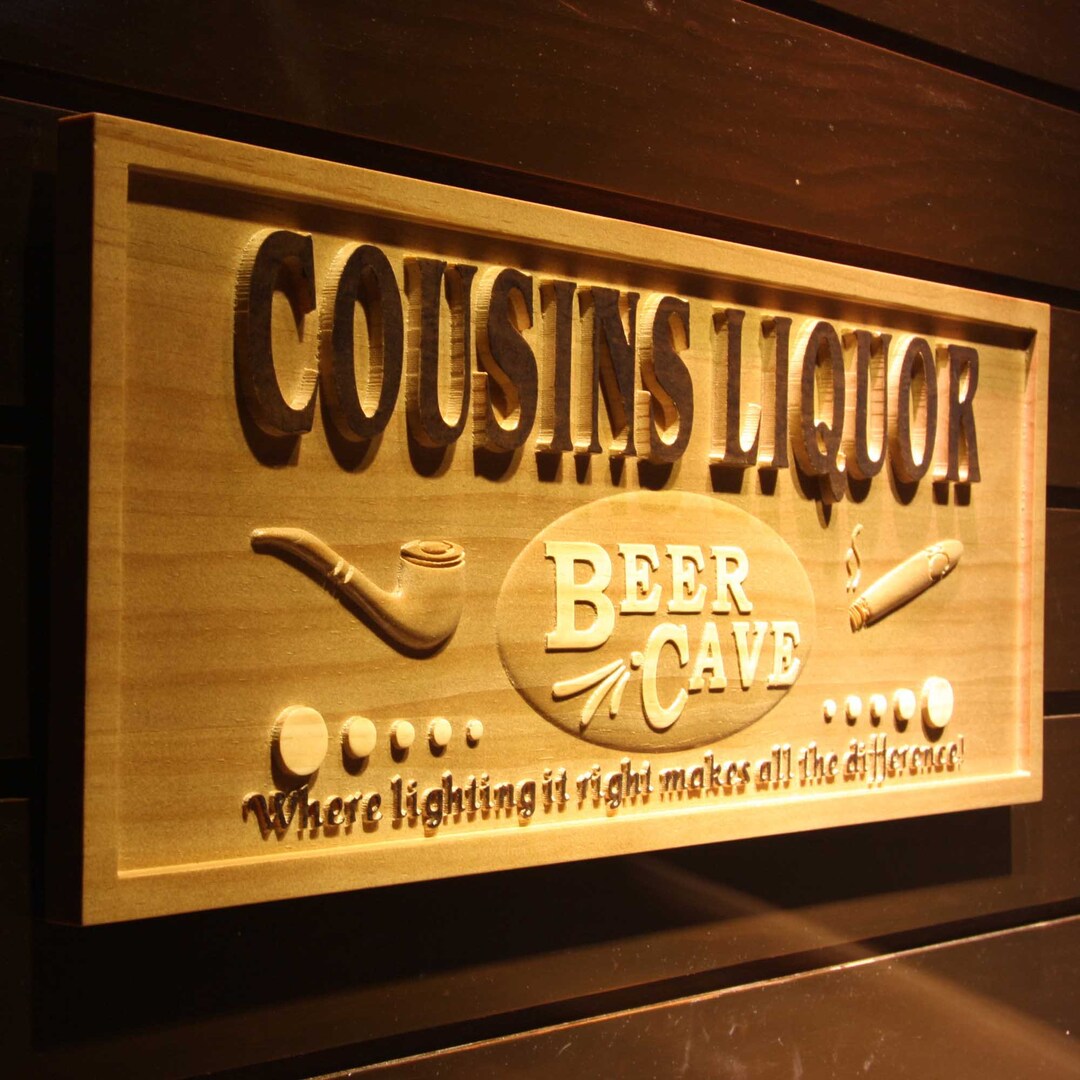 Wpa0222 Name Personalized BEER CAVE Cigar Room Gifts Man Cave Wood ...