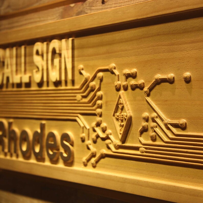 Wpa0150 Name Personalized Your Call Sign Wood Engraved Wooden - Etsy