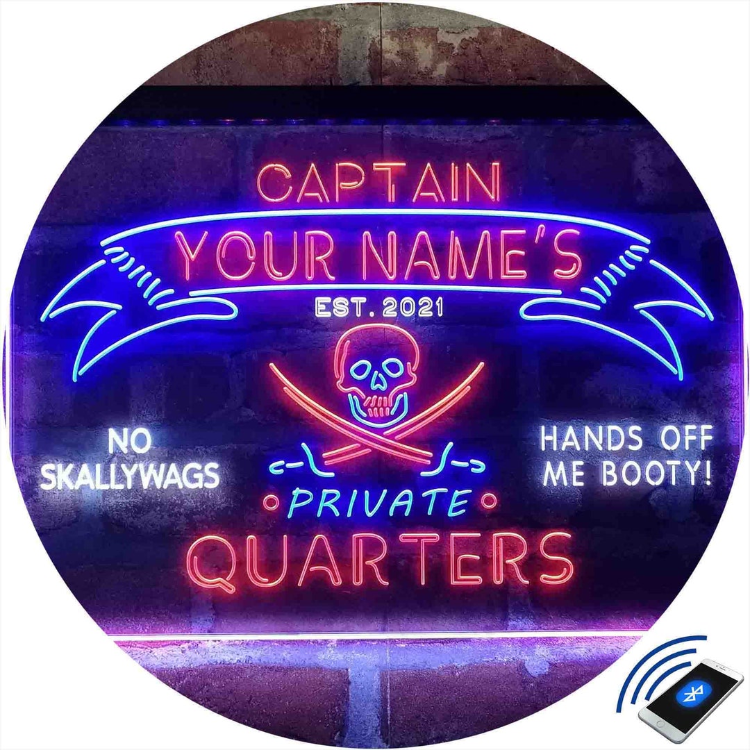 Personalized Private Quarters Home Bar Tri-color LED Neon Light Sign ...