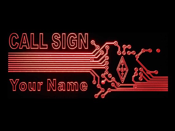 Your Name Call Sign Radio Led Neon Sign St3-wd-tm - Etsy