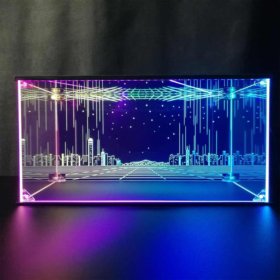 Skyline City View Scenario Display Box Model Figure Display Box Case ...