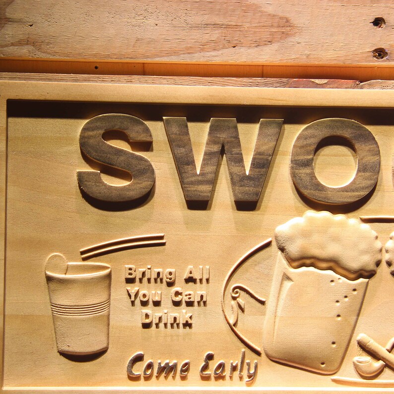 Wpa0053 Name Personalized Home Bar Wooden 3D Engraved Sign - Etsy