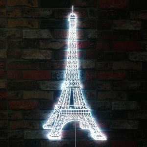 Paris Eiffel Tower France RGB Dynamic Glam LED Sign - Cut-to-edge ...