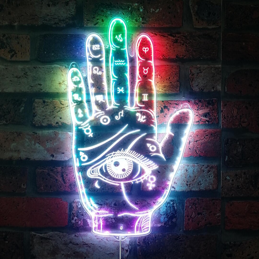 Psychic Readings Fortune Teller Hand With Palmistry RGB Dynamic Glam ...