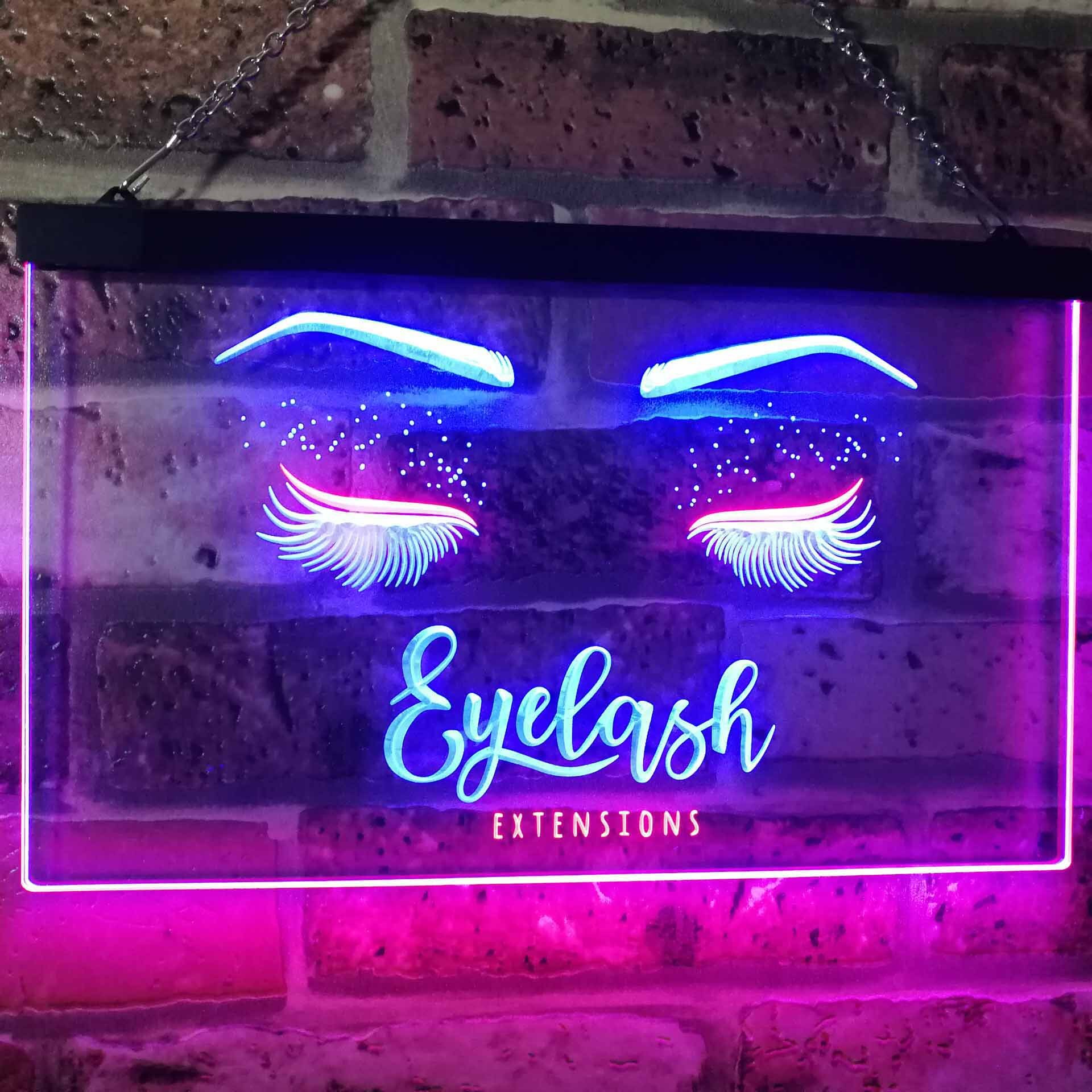 Eyelash Extension Beauty Salon Indoor Decoration Dual Color LED Neon ...