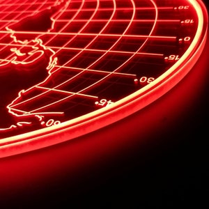 Globe World Map Atlas RGB Dynamic Glam LED Sign - Cut-to-edge Shape ...